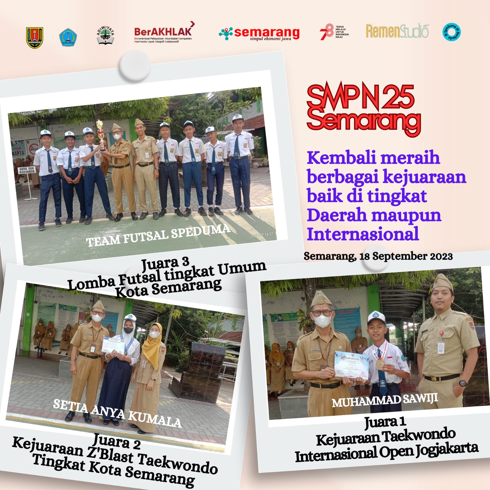 Kembali Torehkan Prestasi, SMPN 25 Semarang Raih Hingga Tingkat ...
